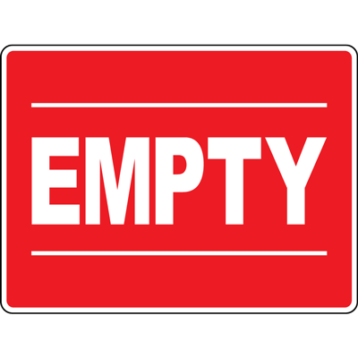 Red Empty Floor Sign | Floor Marking | DuraLabel
