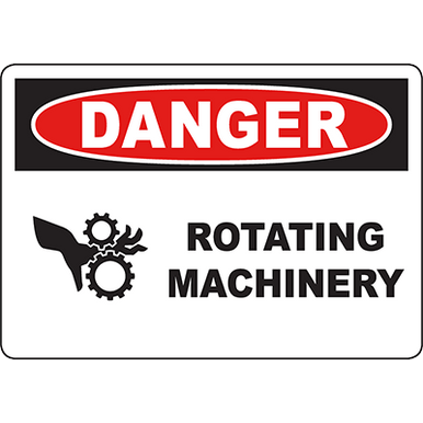 DANGER Rotating Machinery Sign | Graphic Products
