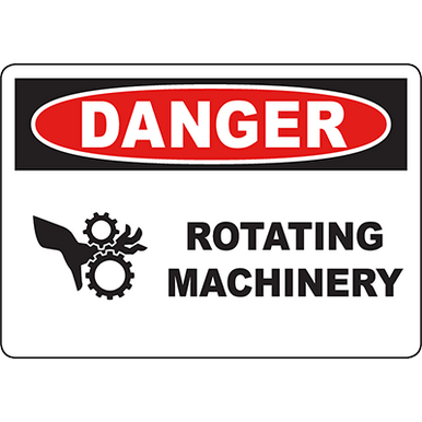 DANGER Rotating Machinery Sign - DuraLabel