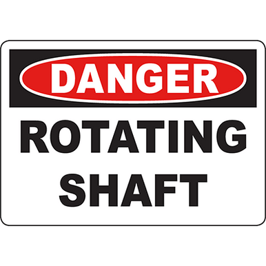 DANGER Rotating Shaft Sign | Graphic Products