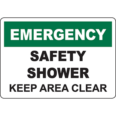 EMERGENCY Safety Shower Sign | Graphic Products