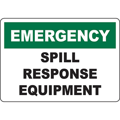EMERGENCY Spill Response Equipment Sign | Graphic Products