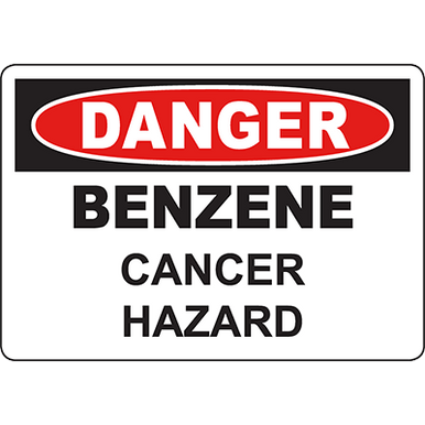 DANGER Benzene Cancer Hazard Sign | Graphic Products