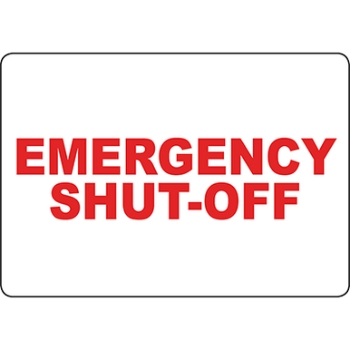 Emergency Shut-Off Sign | Graphic Products