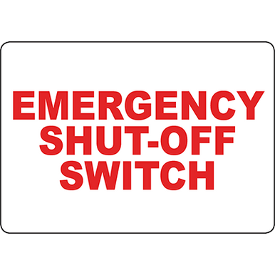 Emergency Shut-Off Switch Sign - DuraLabel