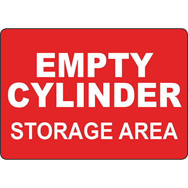 Empty Cylinder Storage Area Sign | Graphic Products