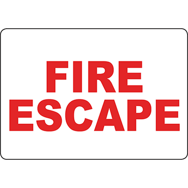 Fire Escape Sign - DuraLabel