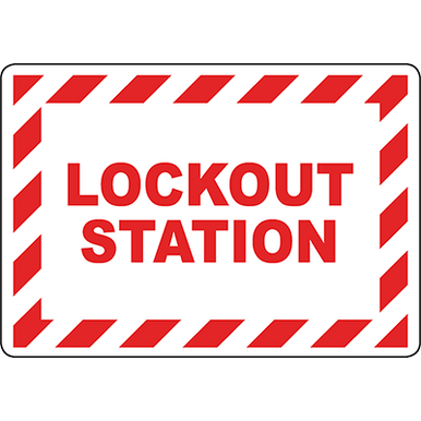 Lockout Station Sign - DuraLabel