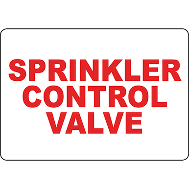 Sprinkler Control Valve Sign | Graphic Products