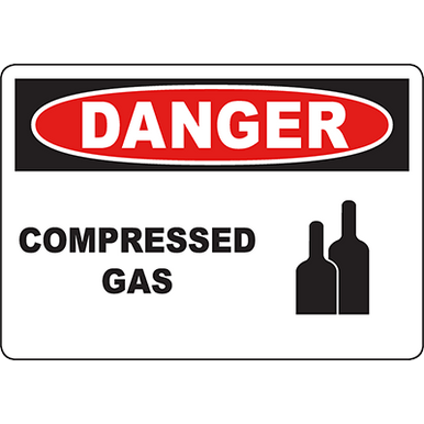 DANGER Compressed Gas Sign | Graphic Products