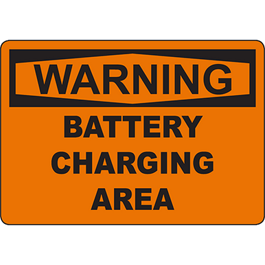 WARNING Battery Charging Area Sign | Graphic Products