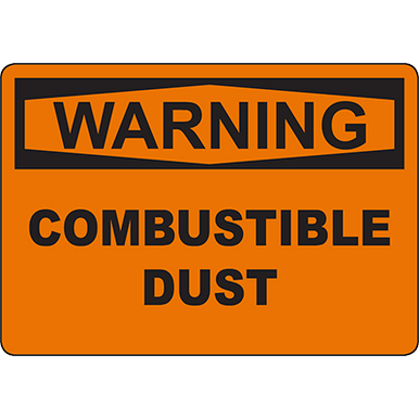 WARNING Combustible Dust Sign - DuraLabel