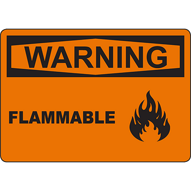 WARNING Flammable Sign - DuraLabel