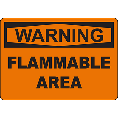 Warning: Flammable Area - Safety Signage | Graphic Products