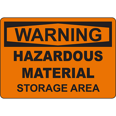 WARNING Hazardous Material Storage Area Sign | Graphic Products