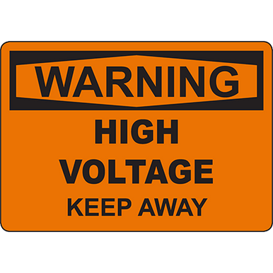 WARNING High Voltage Keep Away Sign | Graphic Products