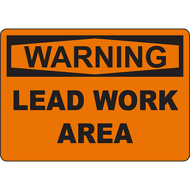 WARNING Lead Work Area Sign | Graphic Products