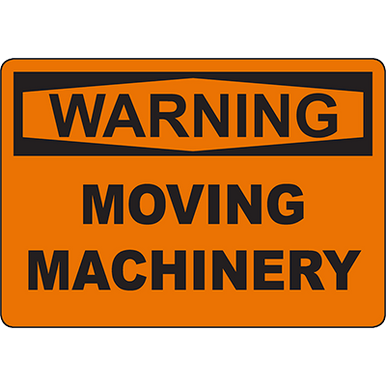 WARNING Moving Machinery Sign | Graphic Products