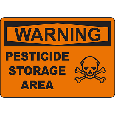 WARNING Pesticide Storage Area Sign | Graphic Products