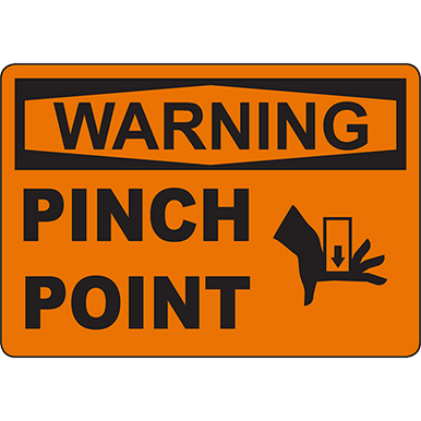 WARNING Pinch Point Sign | Graphic Products