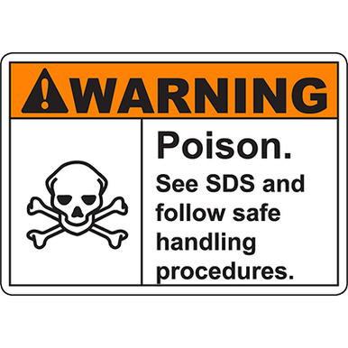 WARNING Poison Sign w/Symbol | Graphic Products