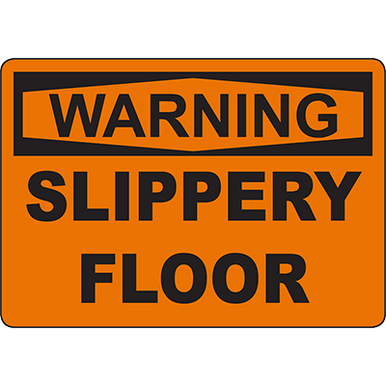 WARNING Slippery Floor Sign | Graphic Products