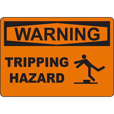 WARNING Tripping Hazard Sign | Graphic Products