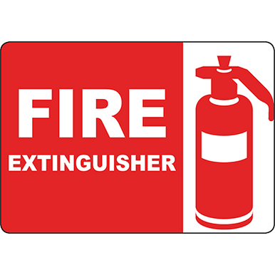 Fire Extinguisher Sign w/Symbol - DuraLabel