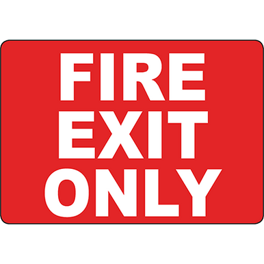 Fire Exit Only Sign | Graphic Products