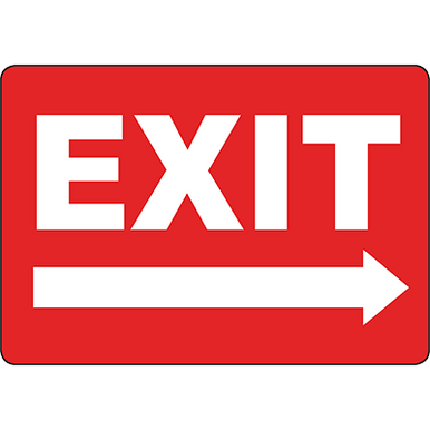 Exit Sign w/Right Arrow | Graphic Products