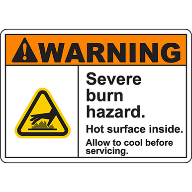 WARNING Severe Burn Hazard Sign | Graphic Products