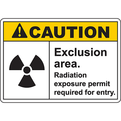 CAUTION Exclusion Area Sign | Graphic Products