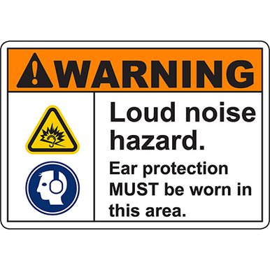 WARNING Loud Noise Hazard Sign | Graphic Products
