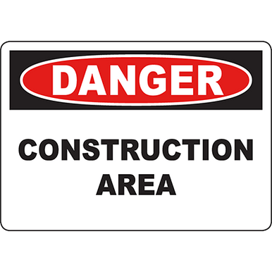 DANGER Construction Area Sign | Graphic Products