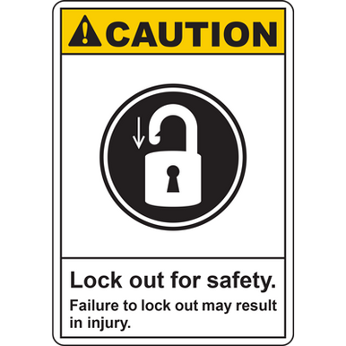 CAUTION Lock out for safety Failure to lock out may result in injury ...