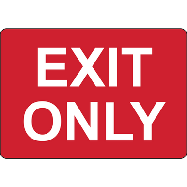EXIT ONLY SIGN | Graphic Products