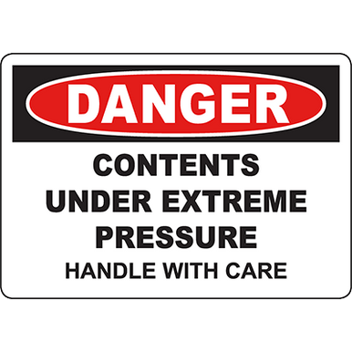 DANGER Contents Under Extreme Pressure Sign | Graphic Products