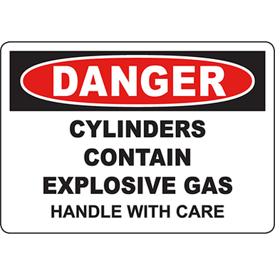 DANGER Cylinders Contain Explosive Gas Sign | Graphic Products