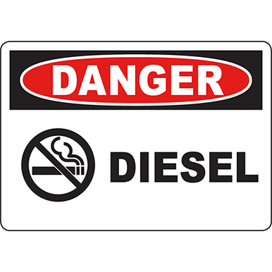 DANGER Diesel No Smoking Sign | Graphic Products