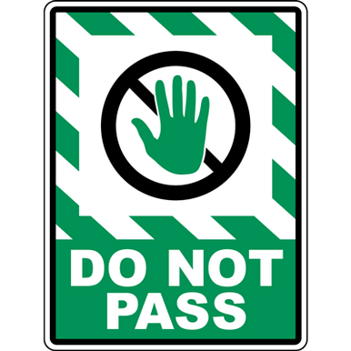 Do Not Pass Floor Sign | No Passing Sign | DuraLabel