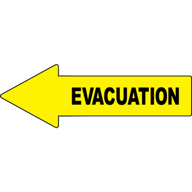 Evacuation Arrow Floor Sign | Evacuation Sign| DuraLabel
