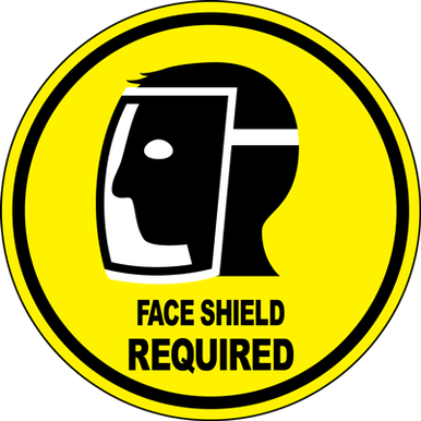 Face Shield Required Floor Sign - DuraLabel