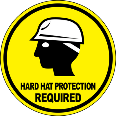 Hard Hat Protection Floor Sign | Safety Sign | DuraLabel