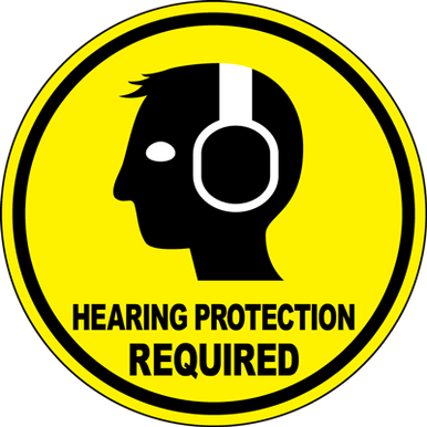 Hearing Protection Floor Sign | PPE Sign | DuraLabel