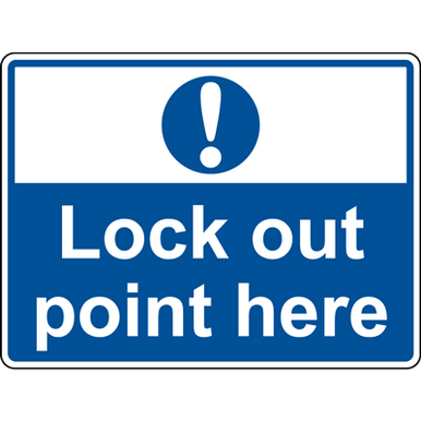 Lock Out Point Here Floor Sign | Safety Sign | DuraLabel