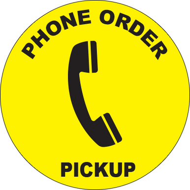 Phone Order Pickup Floor Sign | Graphic Products