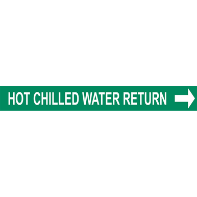 HOT CHILLED WATER RETURN PIPE MARKER - DuraLabel