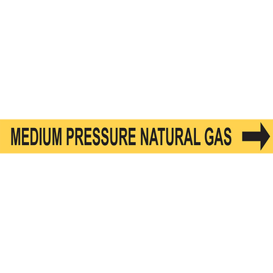 MEDIUM PRESSURE NATURAL GAS PIPE MARKER - DuraLabel