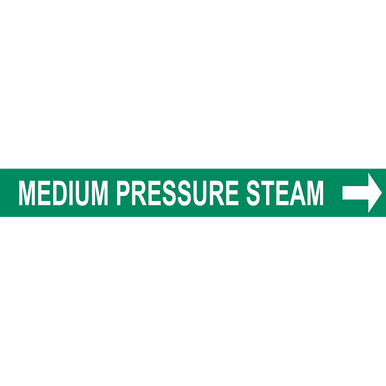 MEDIUM PRESSURE STEAM PIPE MARKER - DuraLabel