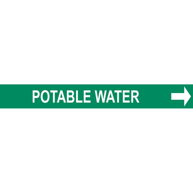 Potable Water Pipe Marker - Green | Pipe Labels| DuraLabel